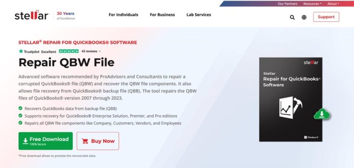 Stellar Repair for QuickBooks Software - A Detailed Review [2023] - The World Financial Review